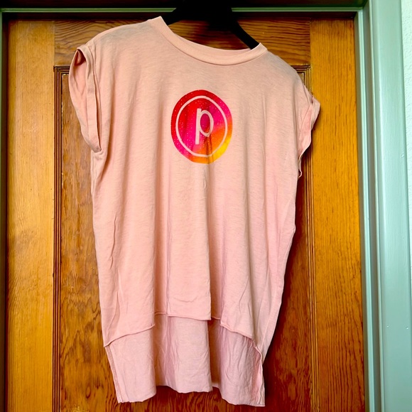Pure Barre | Tops | Pure Barre Peach Muscle Shirt Low High Hem Large ...